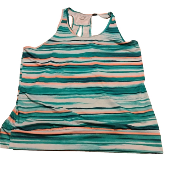 tek gear | Tops | Tek Gear Womens Xl Striped Athletic Gym Workout Tank ...